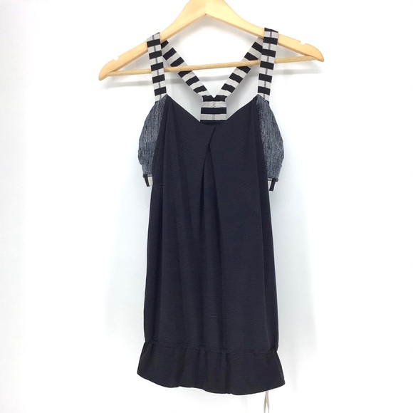 lululemon athletica | Tops | Lululemon Rest Less Tank Black Burlap ...